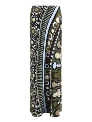 Emilio Pucci Pucci Satin Skirt With Solei Print Multicolor