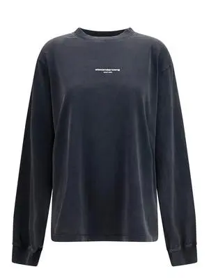 Alexander Wang Long-sleeve Logo T-shirt - Black