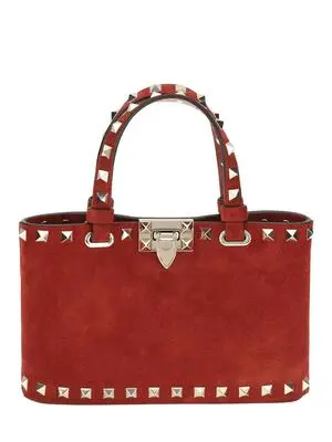 Valentino Garavani Rockstud Suede Mini Handbag - Red
