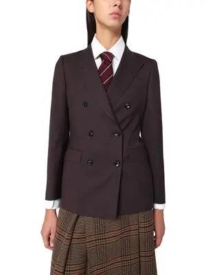 Tagliatore Double-breasted Wool Blend Jacket - Brown