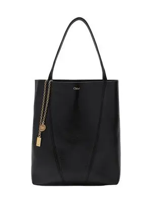 Chloé CHLOE Spin Black Medium Tote Bag Blue
