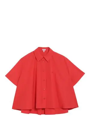 Loewe Embroidered Cotton Shirt - Red
