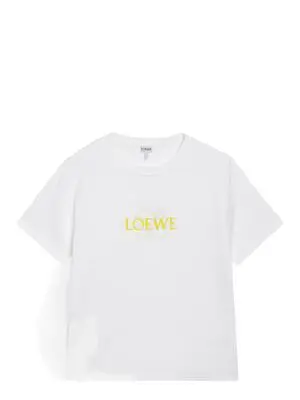 Loewe Embroidered Logo Cotton T-shirt - White