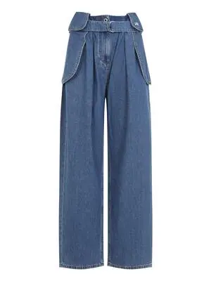 Loewe Lightweight Washed Cotton Cargo Jeans - Blue