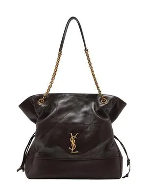 Saint Laurent Jamie Leather Shopping Bag - Brown