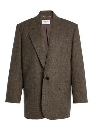 Saint Laurent Virgin Wool Blazer - Grey