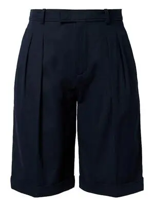 Saint Laurent Cotton Bermuda Shorts - Blue