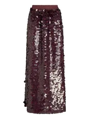 ZIMMERMANN Zimmermann Sequined Silk Organza Maxi Skirt