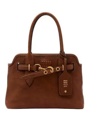 Miu Miu Aventure Small Leather Shoulder Bag - Brown