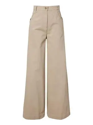 Max Mara High-rise Wide-leg Jeans - Beige