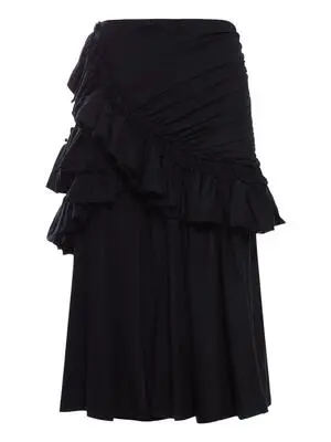 DRIES VAN NOTEN Dries Van Noten Ruffled Jersey Skirt