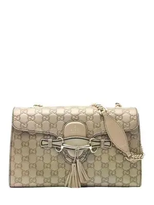 Gucci Emily Horsebit Shoulder Bag - Neutrals