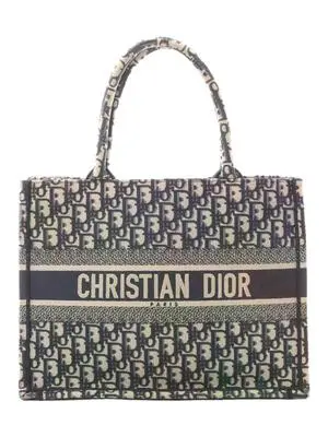 Dior Christian Dior Medium Book Oblique Tote Bag Blue