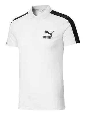 PUMA Iconic T7 Polo Shirt 'white Black - White/black