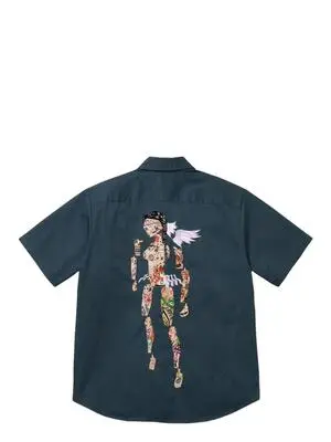 Supreme Ss26 Aoi Cyborg S/s Work Shirt - Navy