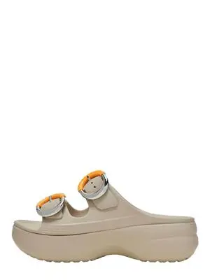 CROCS Saturday Platform Dipped Buckle Sandal - Beige