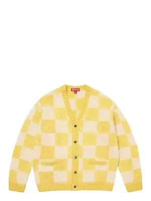 Supreme Ss26 Checkerboard Cardigan - Yellow