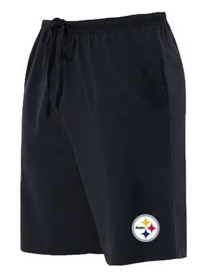 CONCEPTS SPORT Pittsburgh Steelers Fleece Lounge Shorts - Black