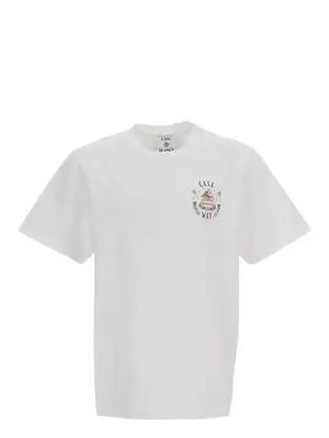 Casablanca Logo-print Short-sleeved T-shirt - Neutrals