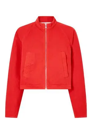 Alaïa Cotton Zip-up Jacket - Red