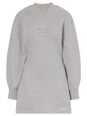Attico Cotton-jersey Mini Dress - Gray