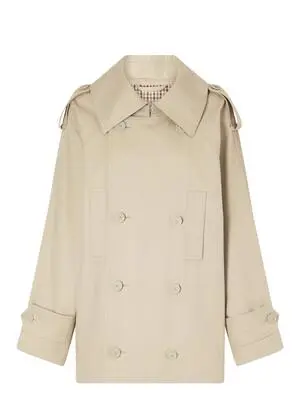 Balenciaga Double-breasted Cotton-gabardine Trench Coat - Neutrals