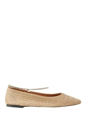 Stella McCartney Woven Lurex Ballet Flats - Gold