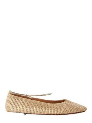 Stella McCartney Woven Lurex Ballet Flats - Gold