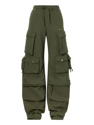 Attico Cotton Cargo Pants - Green