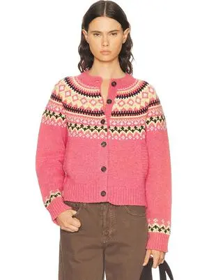 Miu Miu Miu Miu Wool Fairisle Sweater Rosa