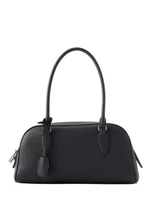THE ROW India Small Textured Leather Tote - Black