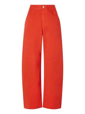 Alaïa Mid-rise Wide-leg Jeans - Red