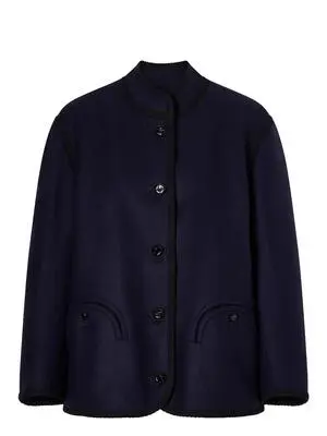 BLAZÉ MILANO Nitak Curly" Virgin Wool Coat - Blue