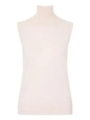Sportmax Sleeveless Turtleneck Wool Sweater - Pink
