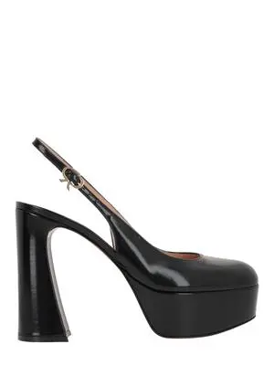 GIANVITO ROSSI Gianvito Rossi Bessie Round Toe Platform Pumps Black