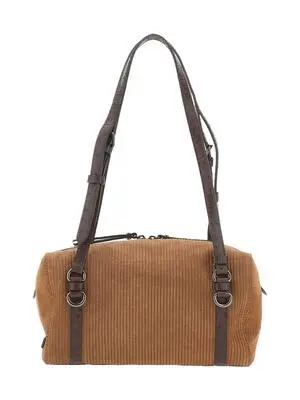GIANNI CHIARINI Gianni Chiarini Terry Ribbed-Suede Shoulder Bag