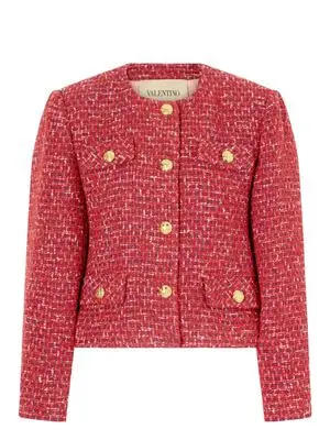 VALENTINO Valentino Textured Long Sleeve Jacket