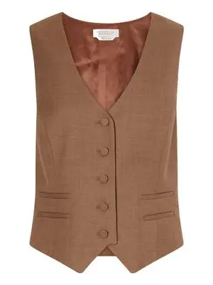 Gabriela Hearst Gabriela Hearst Sleeveless V-Neck Vest Brown
