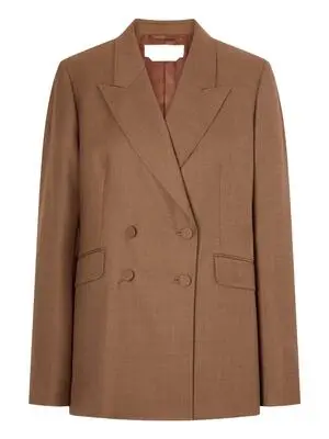 Gabriela Hearst Double Breasted Suit Jacket - Brown