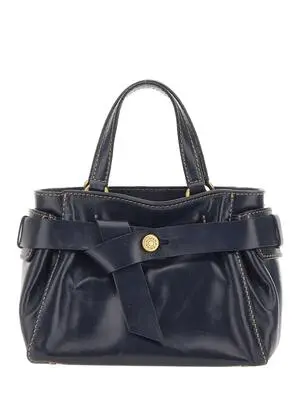 GIANNI CHIARINI Miranda Handbag With Knot Detail - Dark Blue