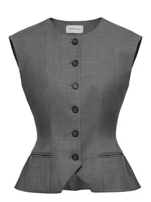 Magda Butrym Tailored Flared Vest - Grey