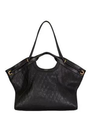 Balmain Large Leather Tote Bag - Black