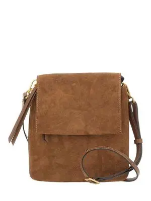 GIANNI CHIARINI Suede Shoulder Bag - Brown