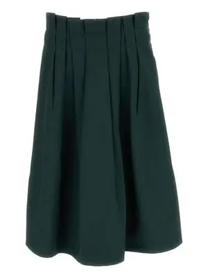 Marni Pleated Midi Skirt - Green