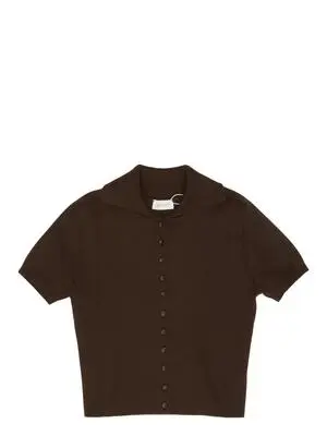 Magda Butrym Short-sleeved Knitted Cardigan - Black