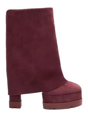 Casadei Nancy Fold-over Platform Boots - Red