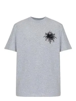 Etro Short-sleeved T-shirt With Embroidered Detail - Gray