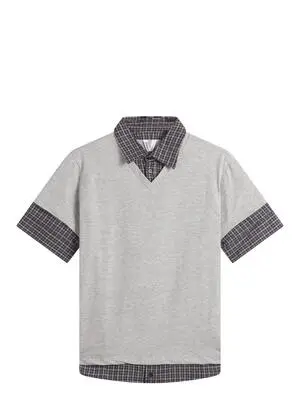 Gimaguas Mauri Polo Top With Layered Design - Grey