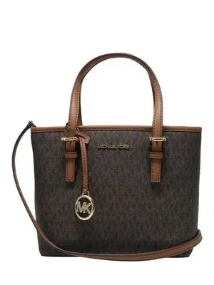 Michael Kors Michael Kors Jet Set Travel Logo Satchel Bag Black