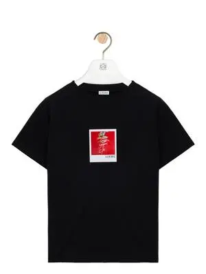 Loewe Crew Neck T-shirt With Logo Detail - Black